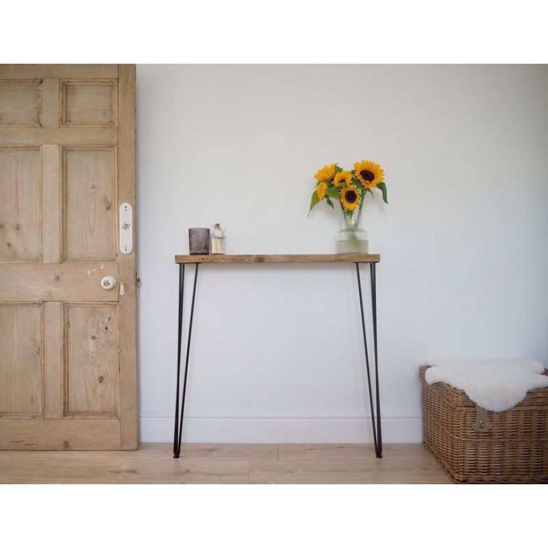 KAYU Solid Wood TV Wall Console Aesthetic Console Table | Shopee ...