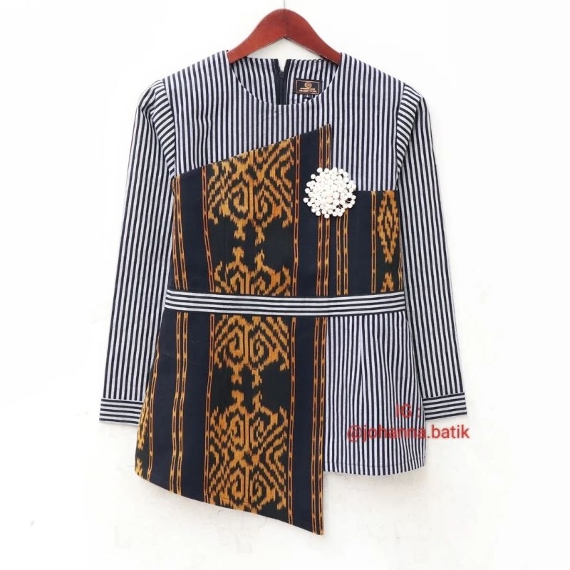 Jepara woven lurik blouse lurik blouse lurik tops-woven tops-women's tops jepara woven tops ...