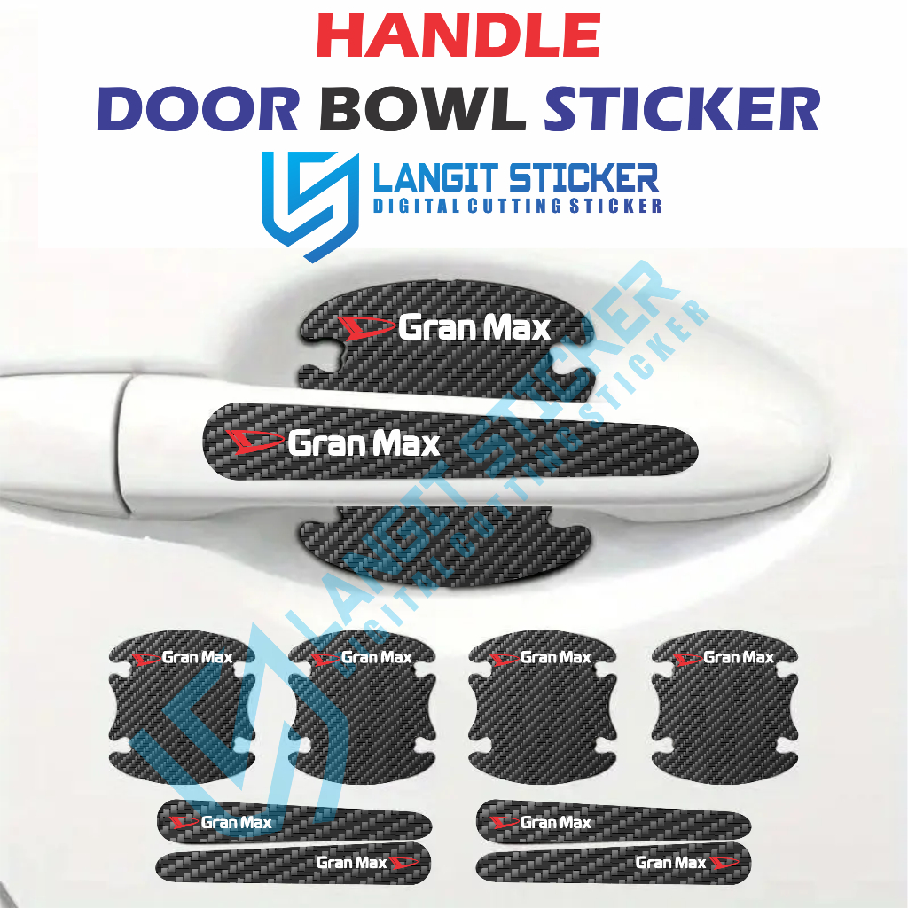 New 8pcs carbon door handle stickers for daihatsu car door handle ...