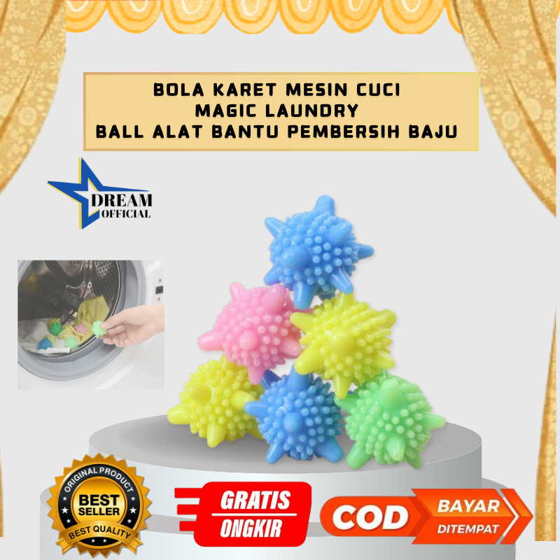 MESIN Rubber Laundry Ball Washing Machine Tool Clothes Cleaner Clothes ...