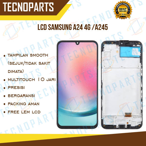 Lcd SAMSUNG A24 4G / A245 OLED + FRAME SUPPORT FINGERPRINT ORIGINAL ...