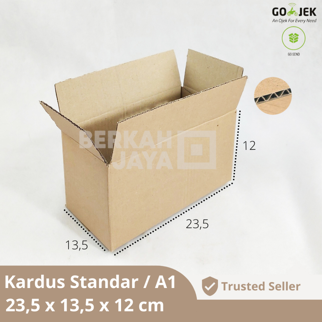 Cardboard | Box | Carton CARTON | Single Wall Packing Box 23,5 x 13,5 x 12 cm (Cardboard 23.5 x ...