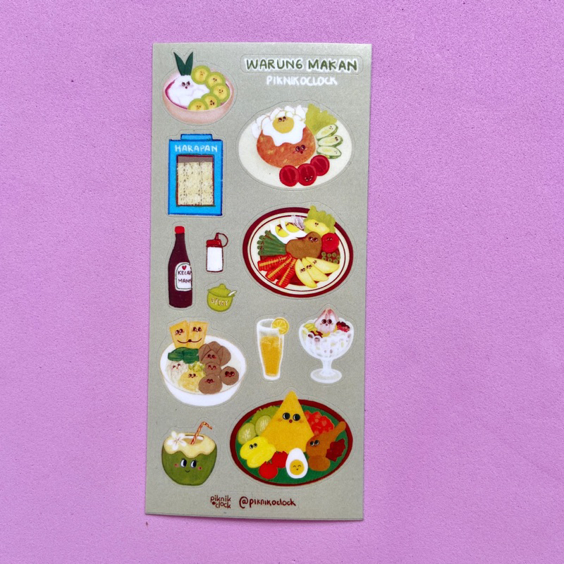 Deco Sticker Sheet - Indonesian Food Stall | Shopee Philippines