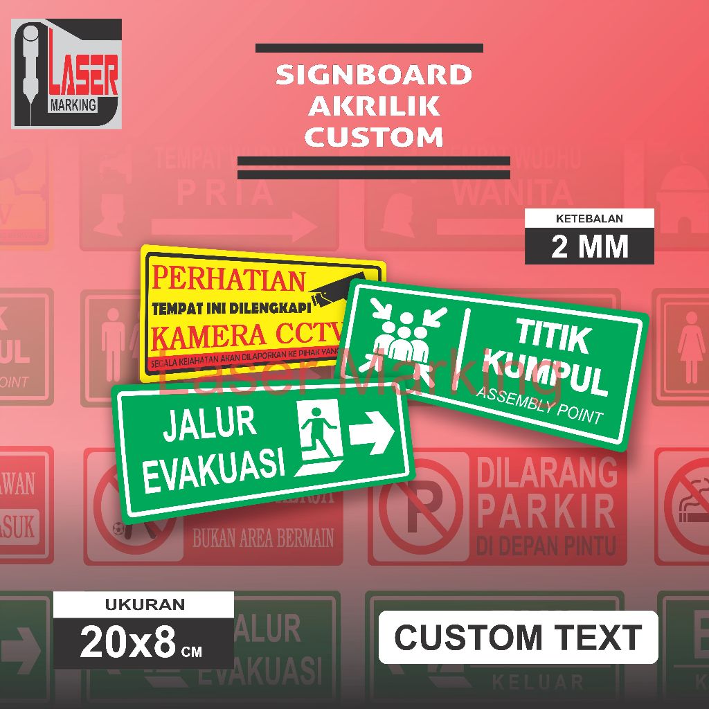 COMPLETE ACRYLIC SIGN BOARD 20X8 CAN CUSTOM WRITING / CONNAGE SIGN ...