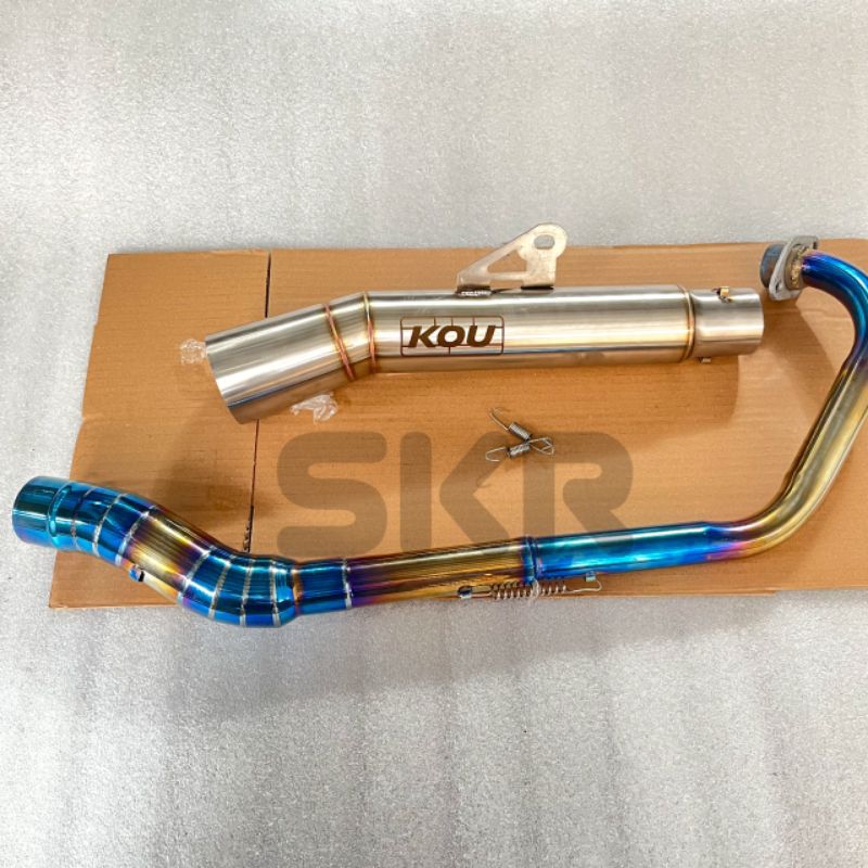 Kou mahachai conical exhaust pipe Bluegold for tmx 125 155 tmx 150 ...