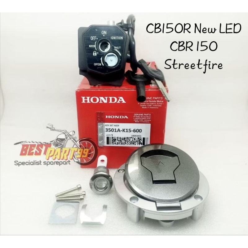 CONTACT KEY SET CB150R NEW LED STREETFIRE CBR 150 / KEY SET TANK LID ...