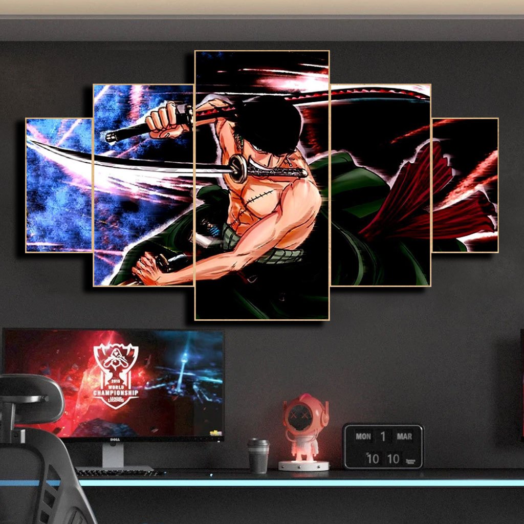 HIASAN DINDING KAYU Do Wallart Wall decor One Piece Roronoa Zoro 1 Set ...
