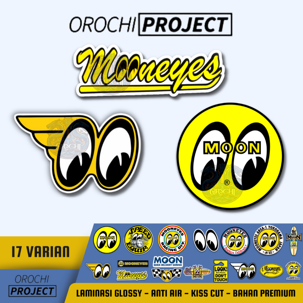 Mooneyes Brand Logo Sticker Vinyl Glossy Waterproof HP Laptop Tumbler ...