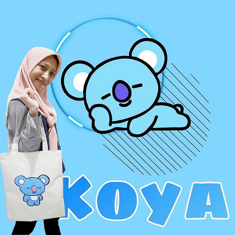 Wholesalegoodsunikchina Tote Bag BT21 BTS KOYA Koala Character | Shopee ...