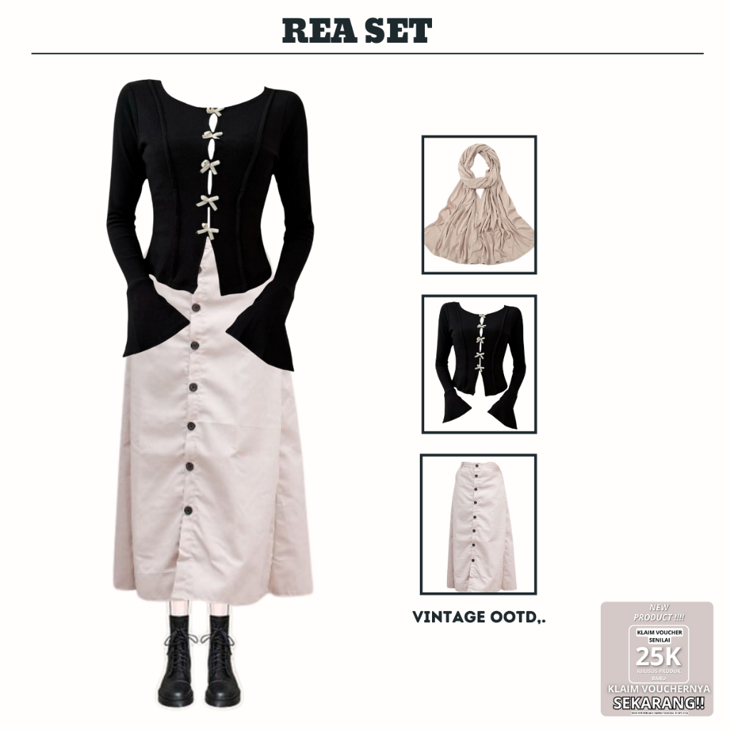 So - Rea Set | Contemporary Vintage Teenage Outfit (Blouse, Skirt and ...