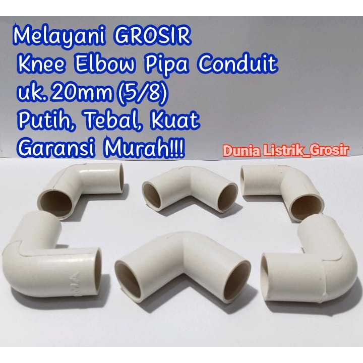 PUTIH Knee ELBOW CONDUIT 5/8 WHITE PIPE CONNECTIONS KENI 5/8 SUPER ...