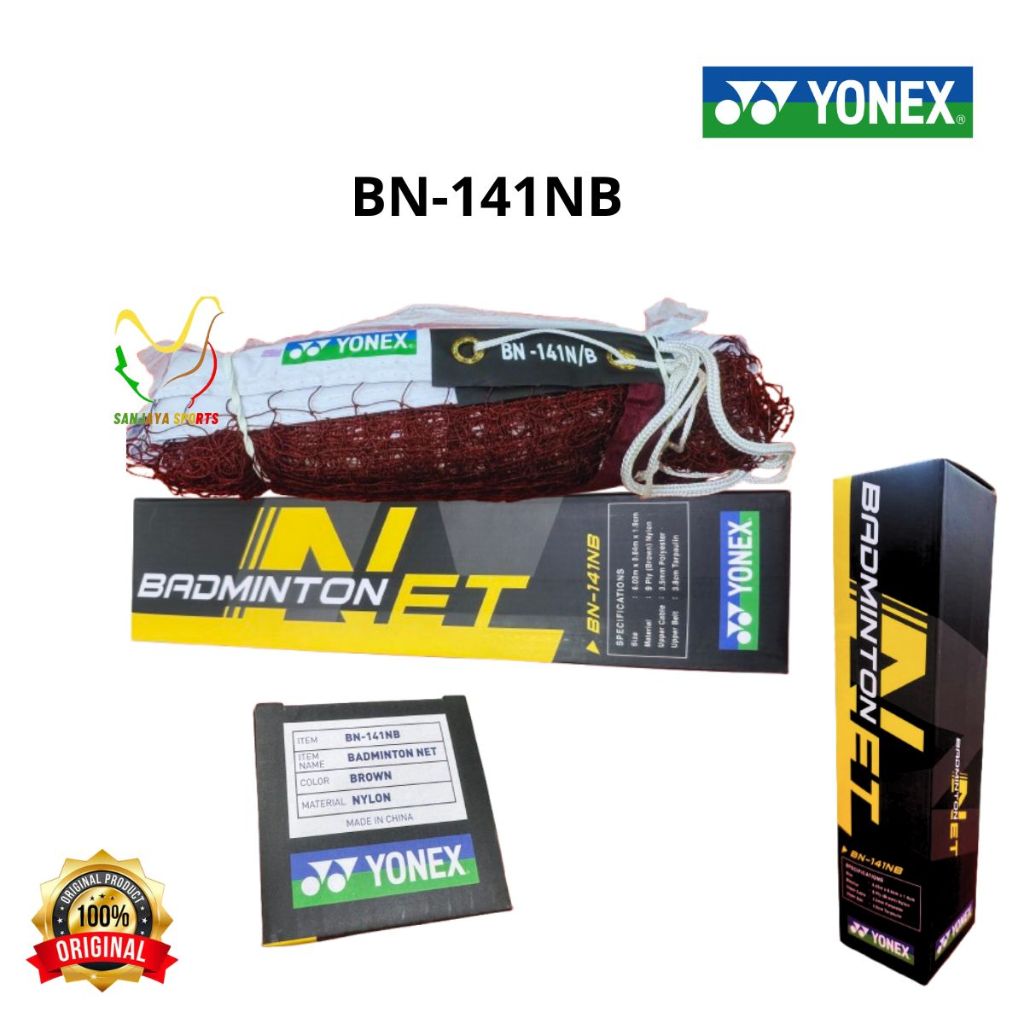 Net YONEX BADMINTON BADMINTON NET YONEX BN 141 NB ORIGINAL | Shopee ...