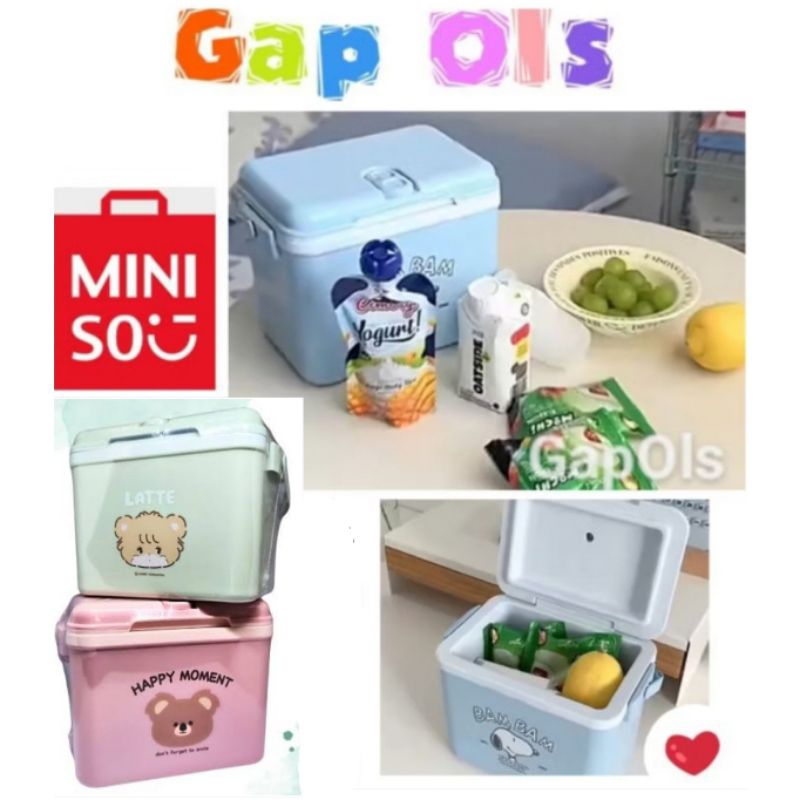 Miniso Ice Box Miniso Ice Bucket Snoppy Latte Ice Container | Shopee ...