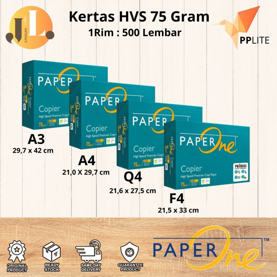 Paperone 75gr Q4 A4 F4 A3 Hvs Paper 1 Ream 500 Sheets Shopee
