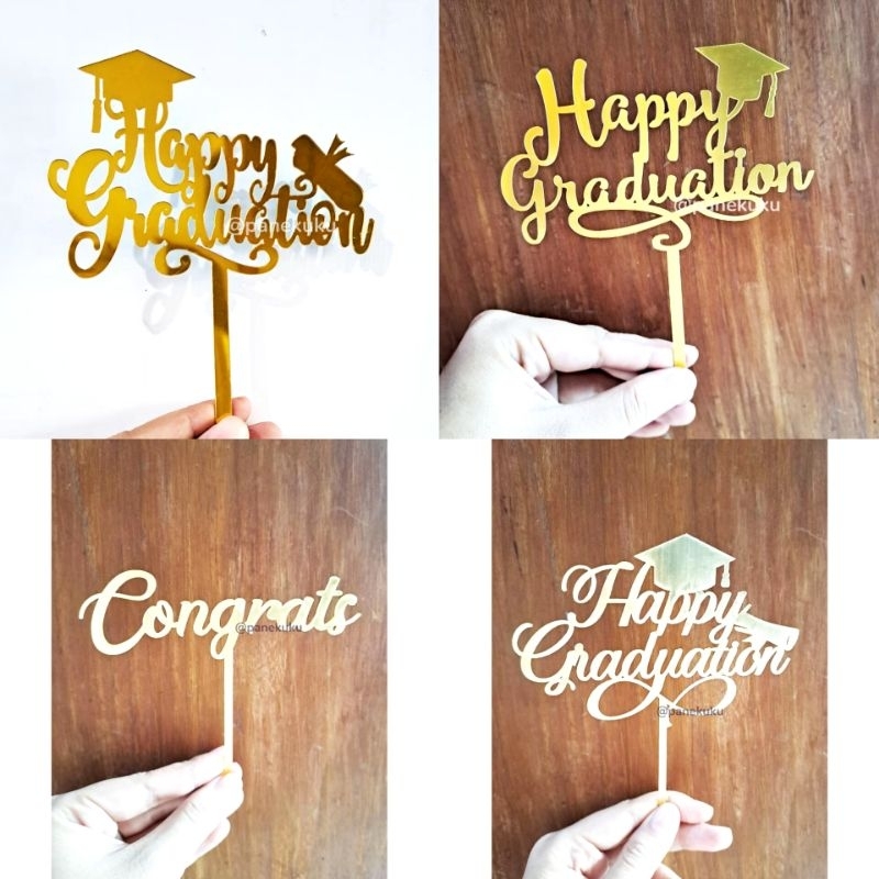 Happy GRADUATION acrylic Cake Topper/ tart Cake decoration acrylic Cake ...