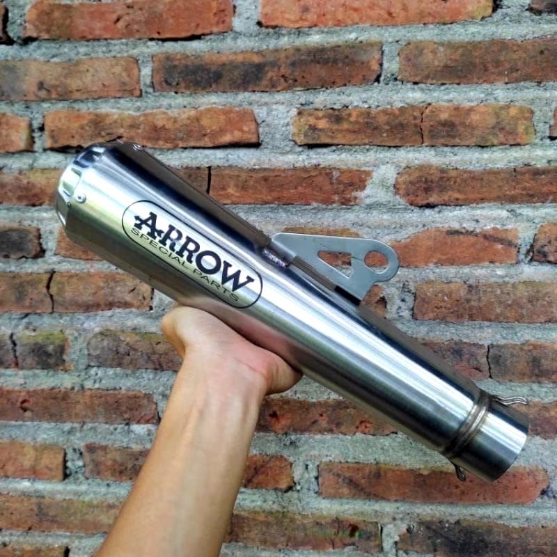 Exhaust Muffler Arrow canister only 51mm inlet universal stainless ...