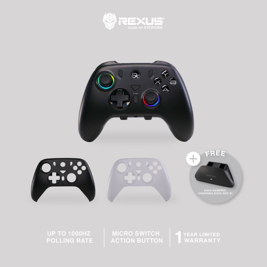 Rexus Gamepad Daxa Cygnus Ax7 HALL EFFECT WIRELESS | Shopee Philippines