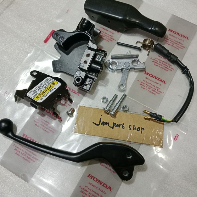 Original honda vario 160 K2S left brake handle housing mount equalizer brake switch bolt ...