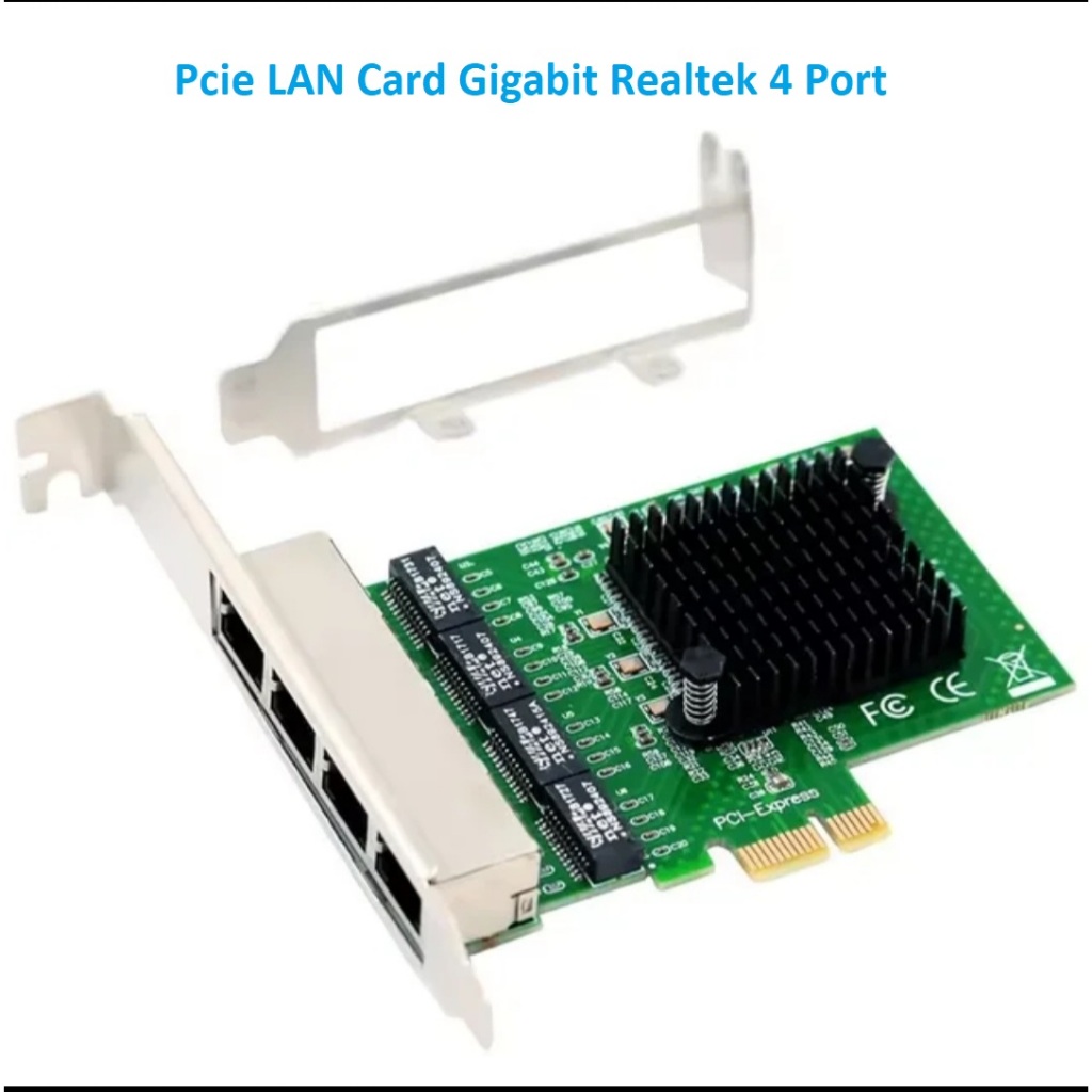 PCIE LAN Card 4 Port Gigabit Realtek PCI Ethernet Quad Port High Speed | Shopee Philippines