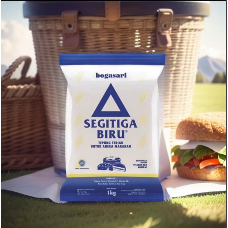 Home Blue Triangle Wheat Flour 1Kg / Bogasari 1Kg Flour / Blue Triangle ...