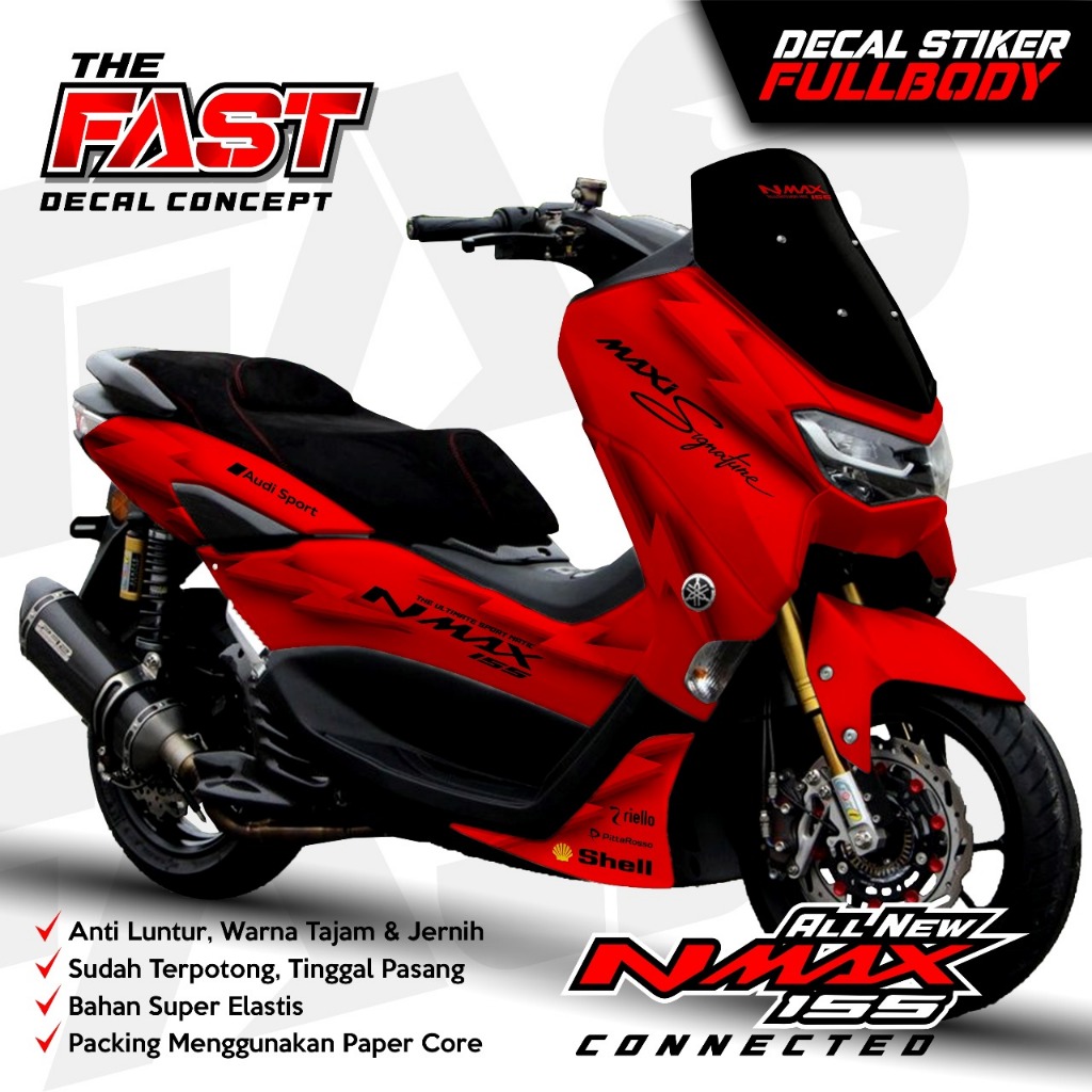 Latest Decal Sticker Yamaha Nmax 155 New Fullbody LIGHTNING Variations ...