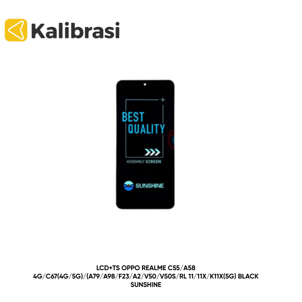 Lcd+ts KOMPATIBLE OPPO REALME C55/A58 4G/C67(4G/5G)/(A79/A98/F23/A2/V50/V50S/RL 11/11X/K11X(5G ...