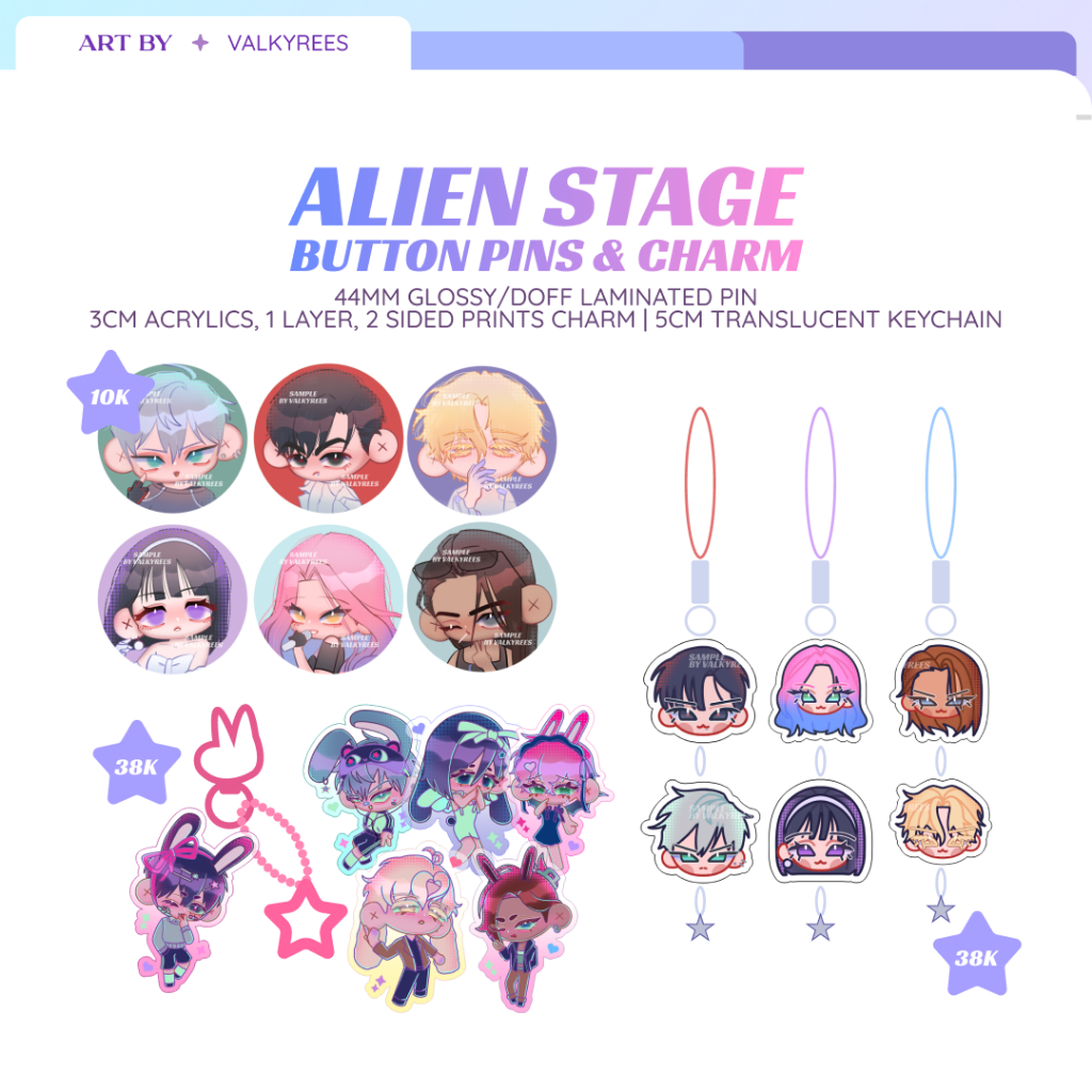 Alien STAGE / ALNST PIN & CHARM IVAN TILL MIZI SUA WOUND HYUNA STICKER ...