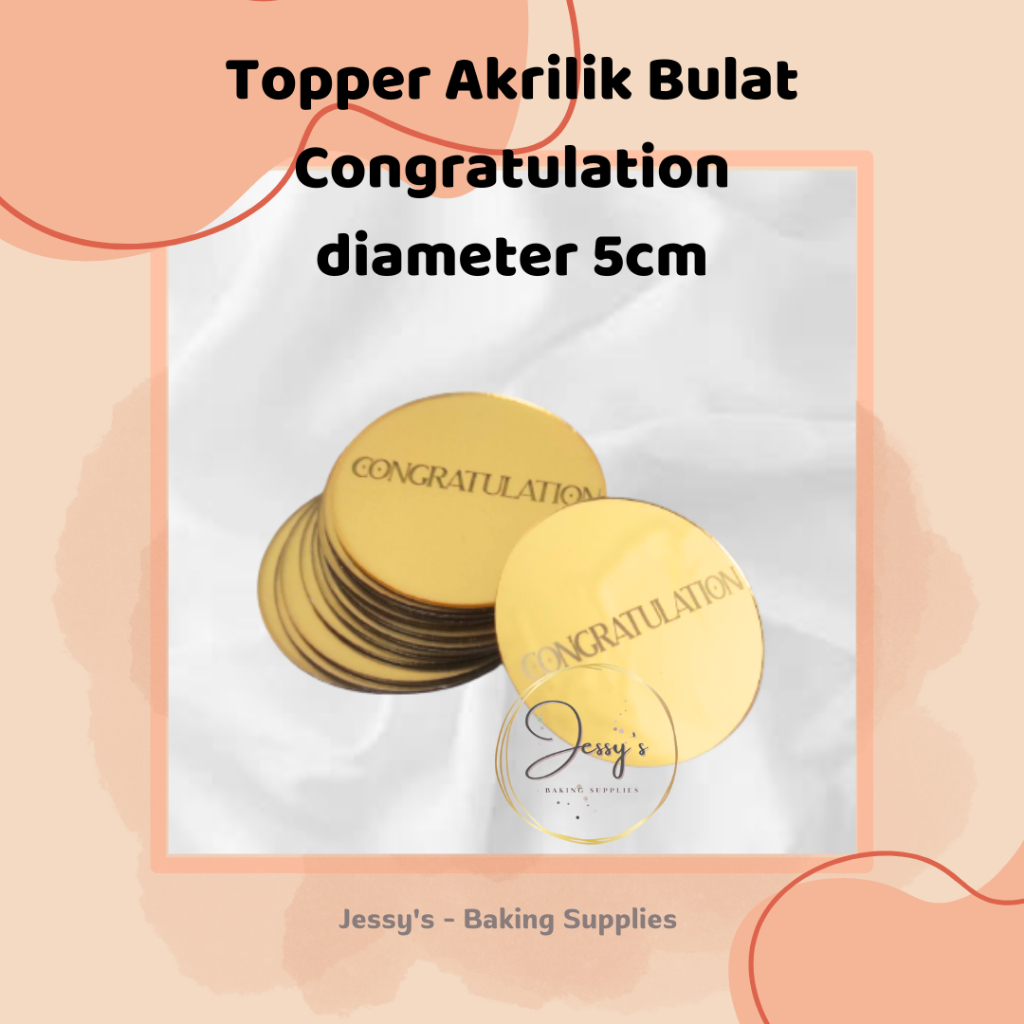 Round Acrylic Congratulations Topper, Acrylic Cake Topper, Cupcake ...