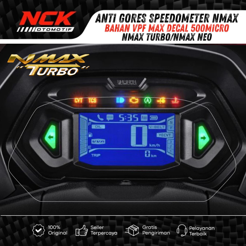 Anti-scratch SPEEDOMETER STICKER NMAX TURBO NEO MATERIAL VPF MAXDECAL 500MICRO SPEEDOMETER ...