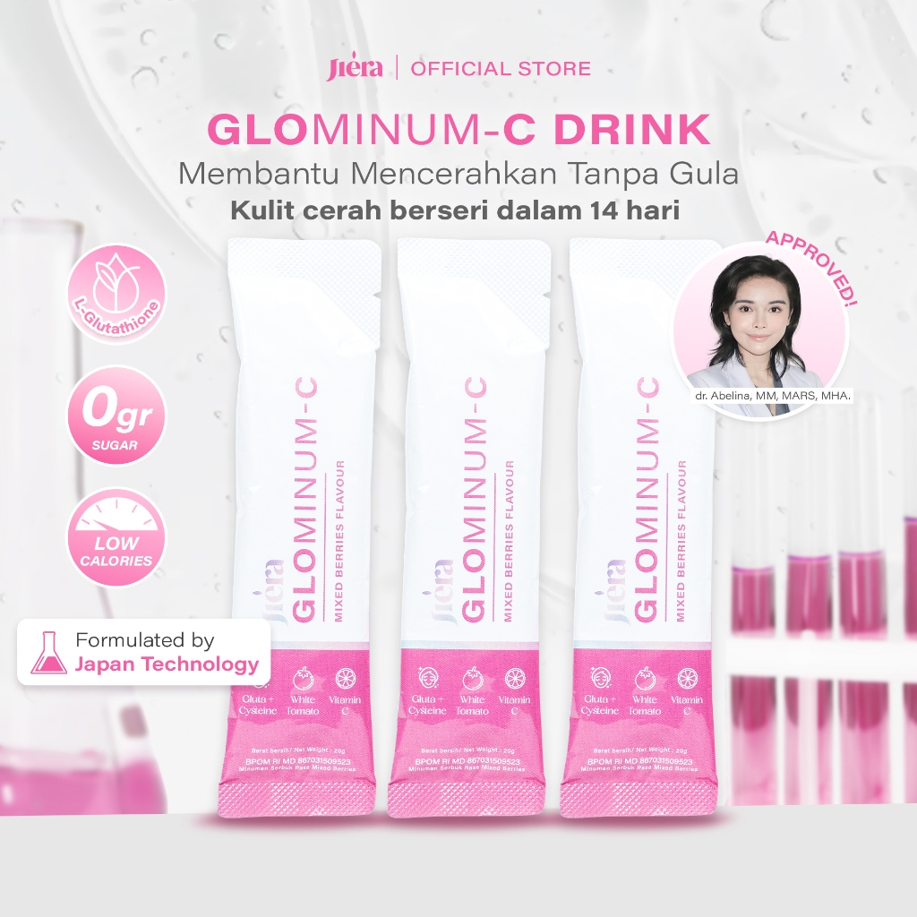 Jiera Glominum-C Drink 3 SACHET | Glutathione & Collagen Drink | With ...