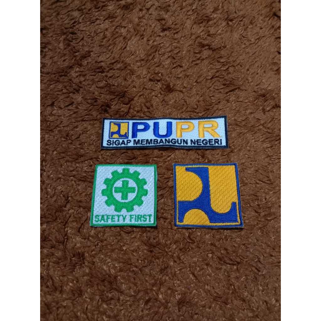 Embroidered Patch Emblem Logo k3 Safety First&Logo PUPR | Shopee ...