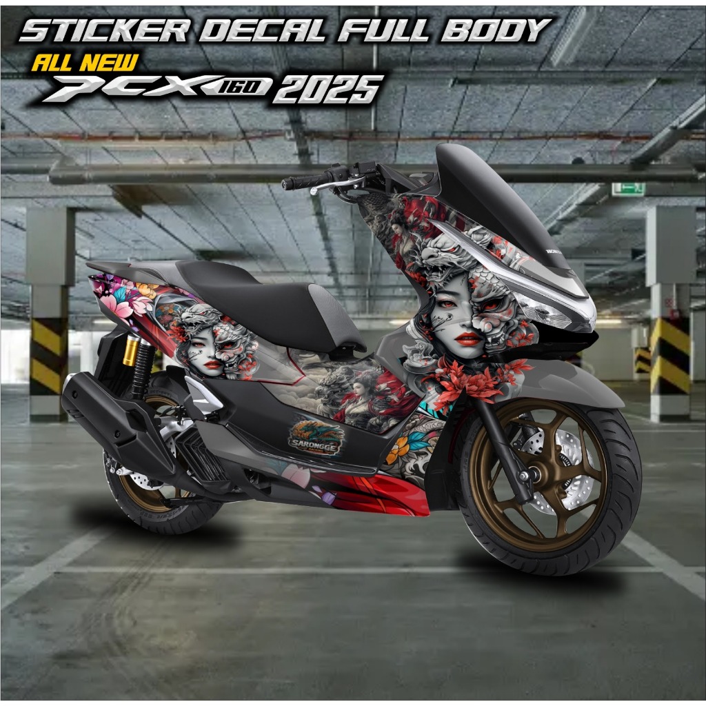Pcx 160 roadsync full body decal with animated motifs, cool and ...