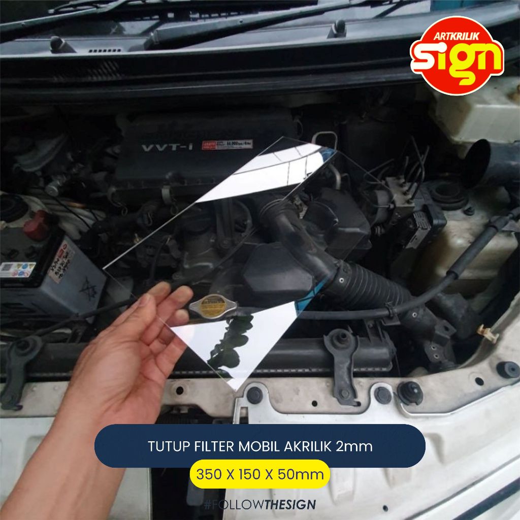 Artkrilik - Acrylic Clear Car Air Filter Cover Protector 35 x 15 x 5 cm ...