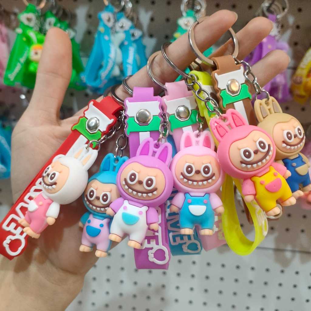 GANTUNGAN Labubu Mini STRIVE Keychain Sanrio Keychain The Monster ...