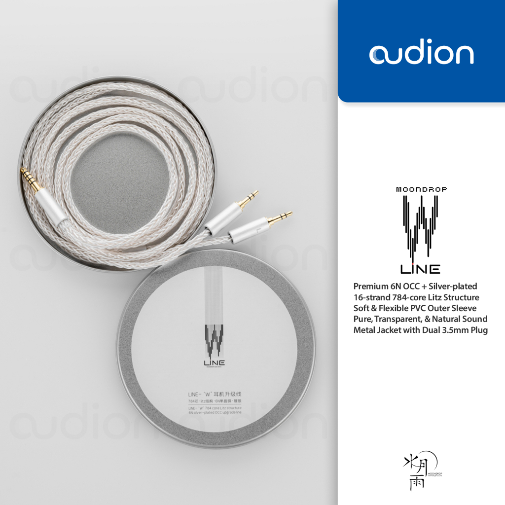 Moondrop LINE W | 6n Single Crystal Copper Silver-Plated Litz Upgrade ...