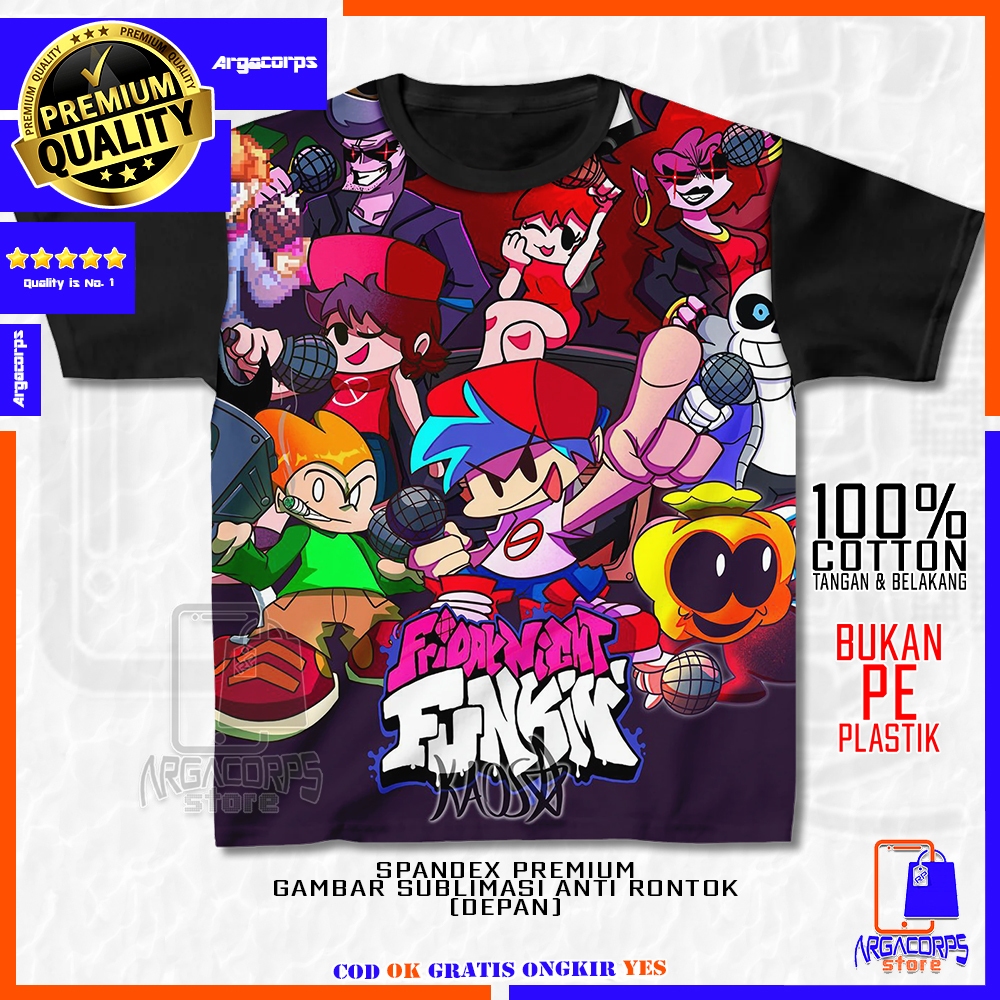 3d Children's T-shirt Premium Children's Clothes Boyfriend Pose FNF ...