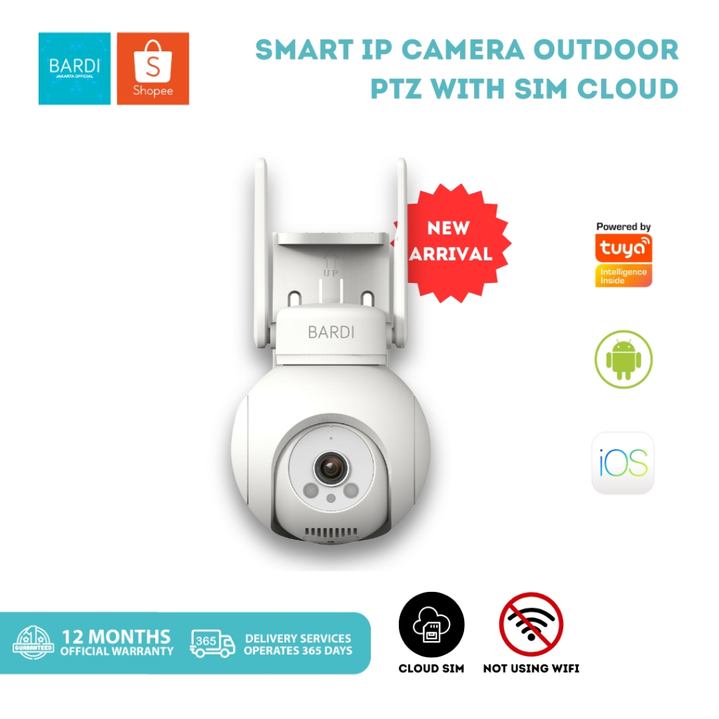 Bardi Smart IP Camera Outdoor PTZ with Cloud SIM CCTV Without WiFi ...