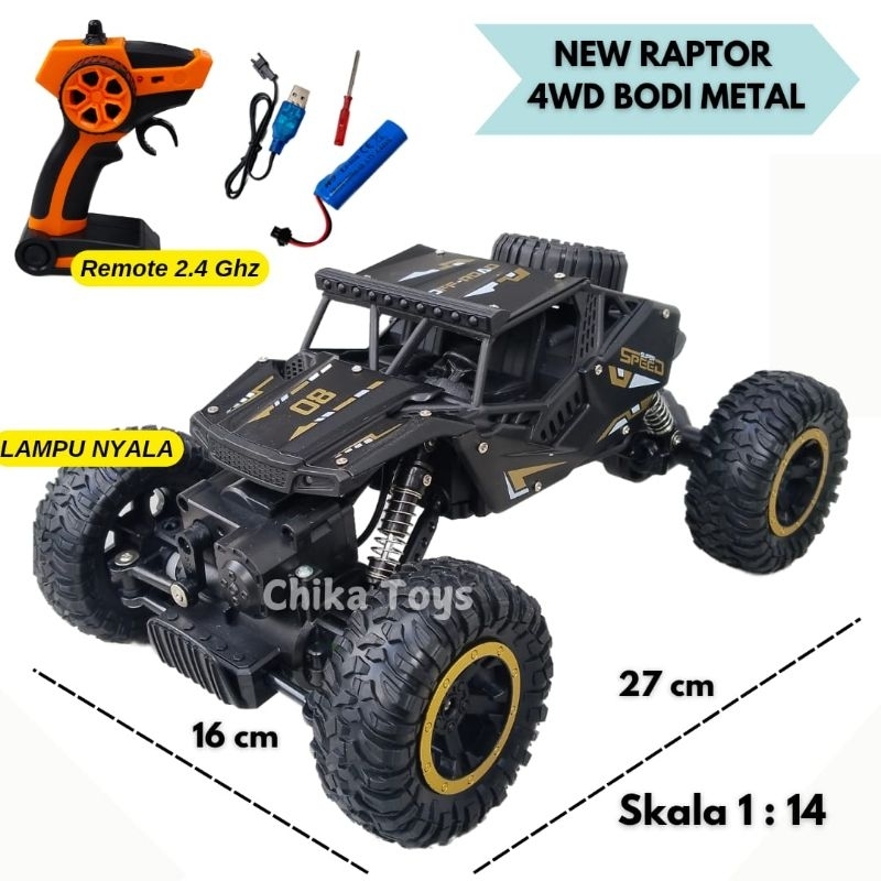 Off-road 4WD Raptor Remote Control Car Metal Body Led Lights Remote ...