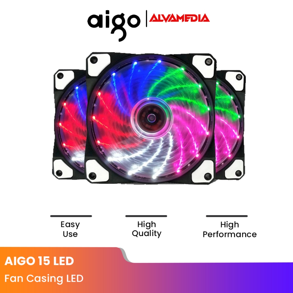 Aigo 15LED 12CM LED CASING FAN CASHING GAMING FAN | Shopee Philippines