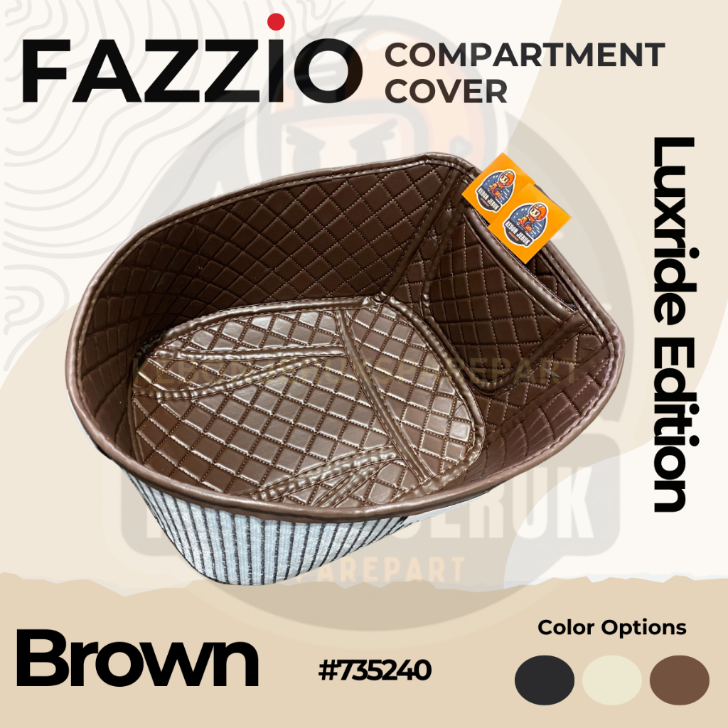 Luggage Cover Under Seat Fazzio Brown Luxride Edition Kebon Orange ...