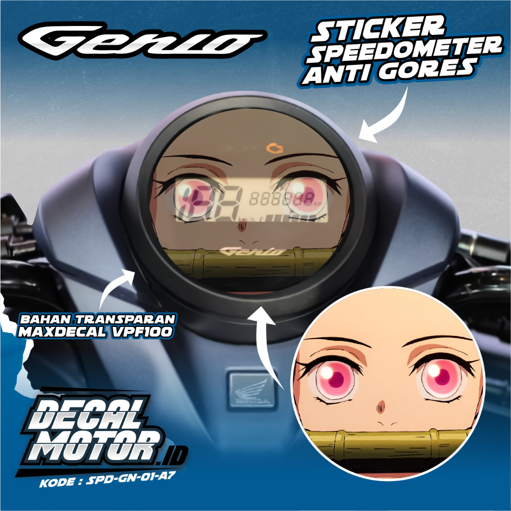 Anime Nezuko Demon Slayer Genio Speedometer Anti-Scratch Sticker - SPD ...