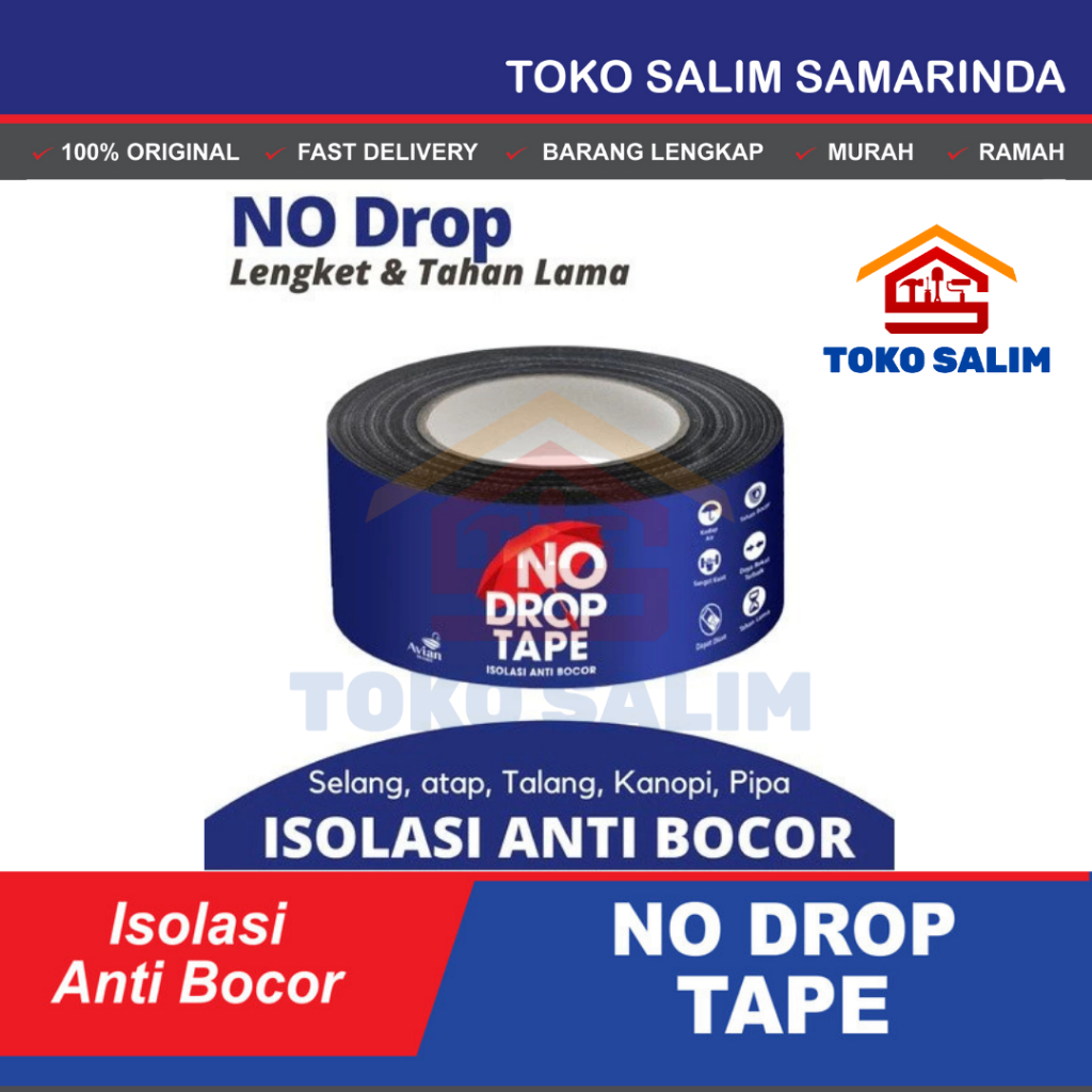 No Drop Tape Anti-Leak Duct Tape Water Pipe Roof Insulation 10cm x 5m ...