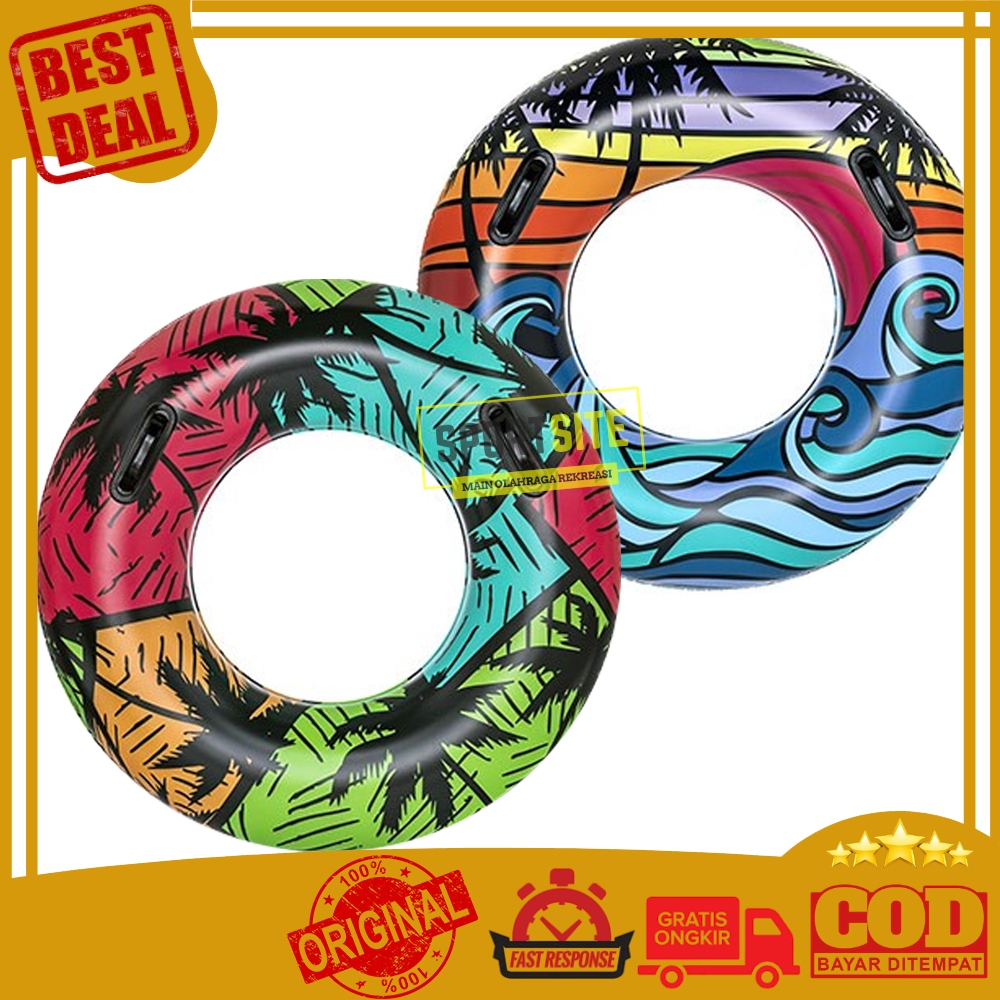 Bestway Swim Ring Coastal Castaway 91cm Floating Tube Children's ...