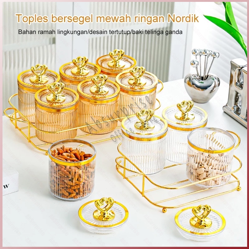 Gold Snack Tray Cake Storage Jar Snack Bowl Snack Serving Place Snack ...