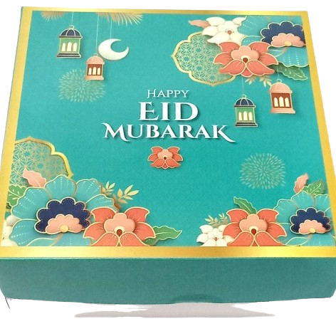 10 Pcs Eid Cake Box Hampers Uk 25x25x8cm Packaging Eid Al-Fitr Tosca ...