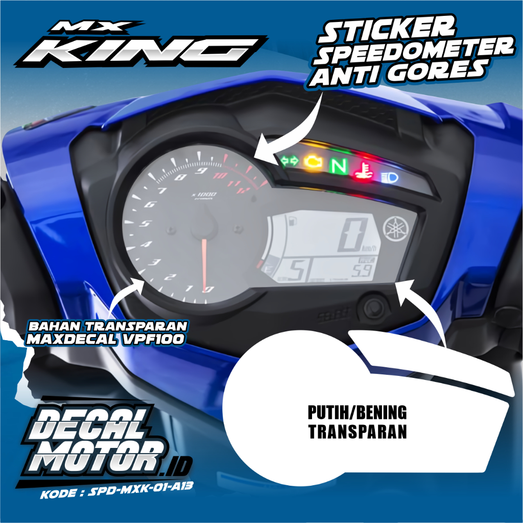 Mx KING Motorcycle Speedometer Transparent Sticker Color Variation ...