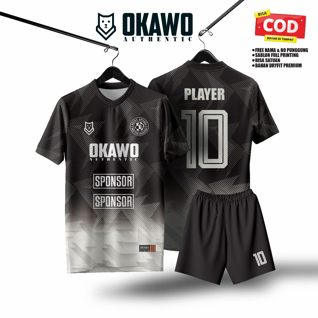 Futsal Jersey - Football Jersey | Okawo Shadow Grid - Black Edition | Shopee Philippines