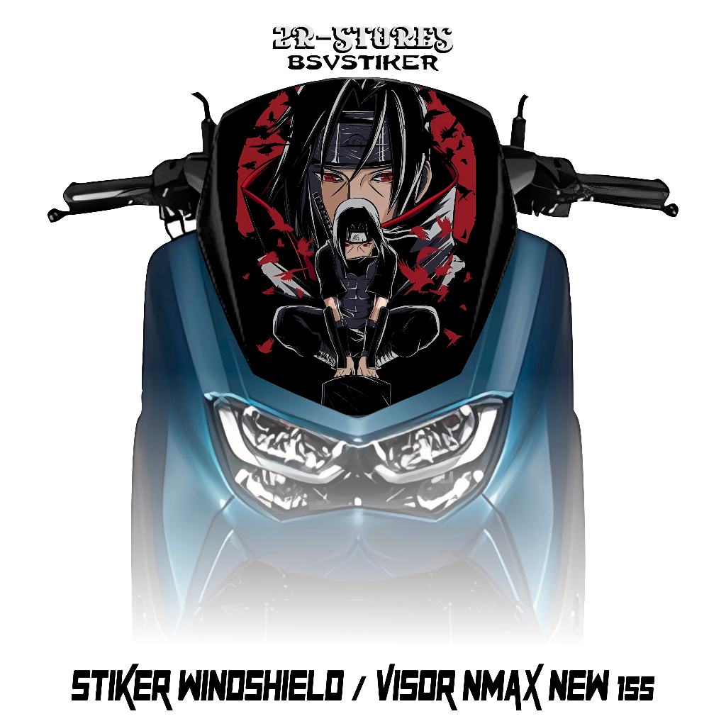 Yamaha Nmax New 155 Visor Sticker Itachi Anime Motif (2) / Nmax New 155 ...
