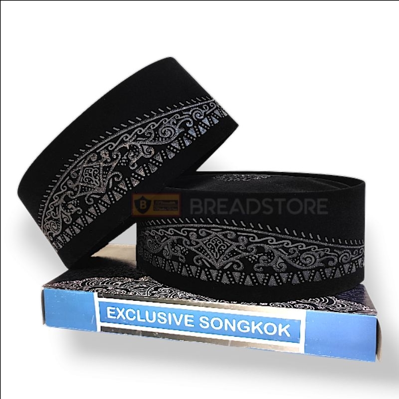 LIMITED EDITION!! PLAIN BLACK SONGKOK KOPIAH PECI EXCLUSIVE BLACK BATIK ...