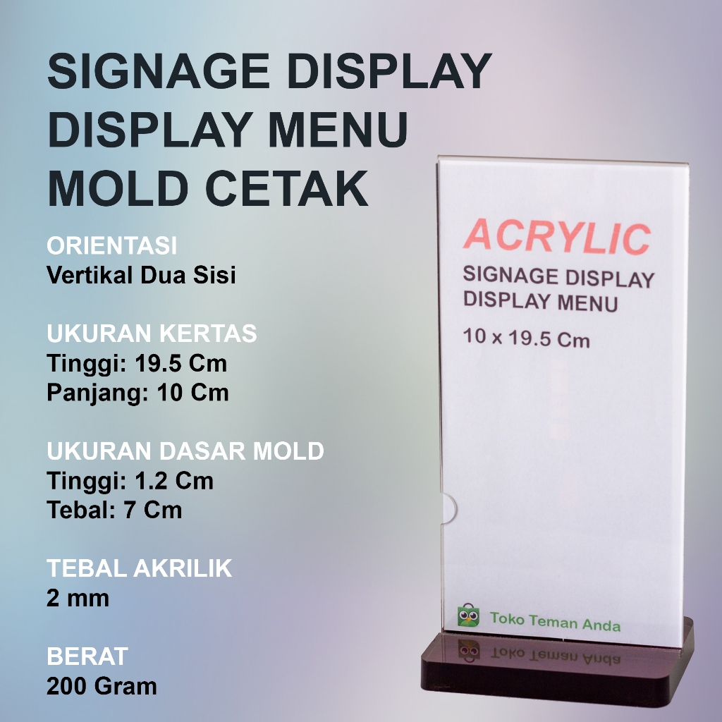 Mold Print Acrylic Display / Brochure Holder / Acrylic Tent Signage ...